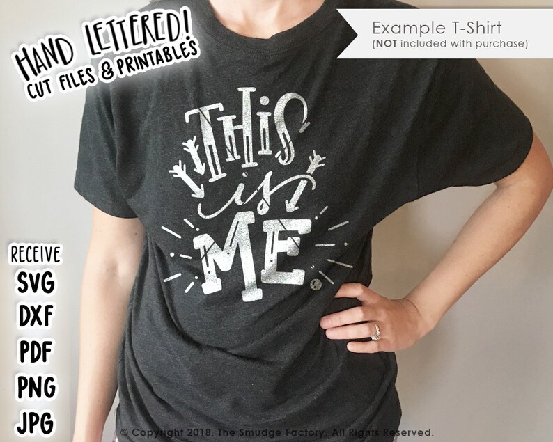 This Is Me SVG Cut File Hand Lettered Cutting File Don't | Etsy