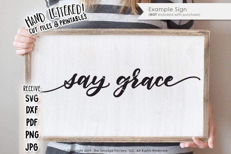 Say Grace SVG Cut File Bible Verse Pray Praise God From - Etsy
