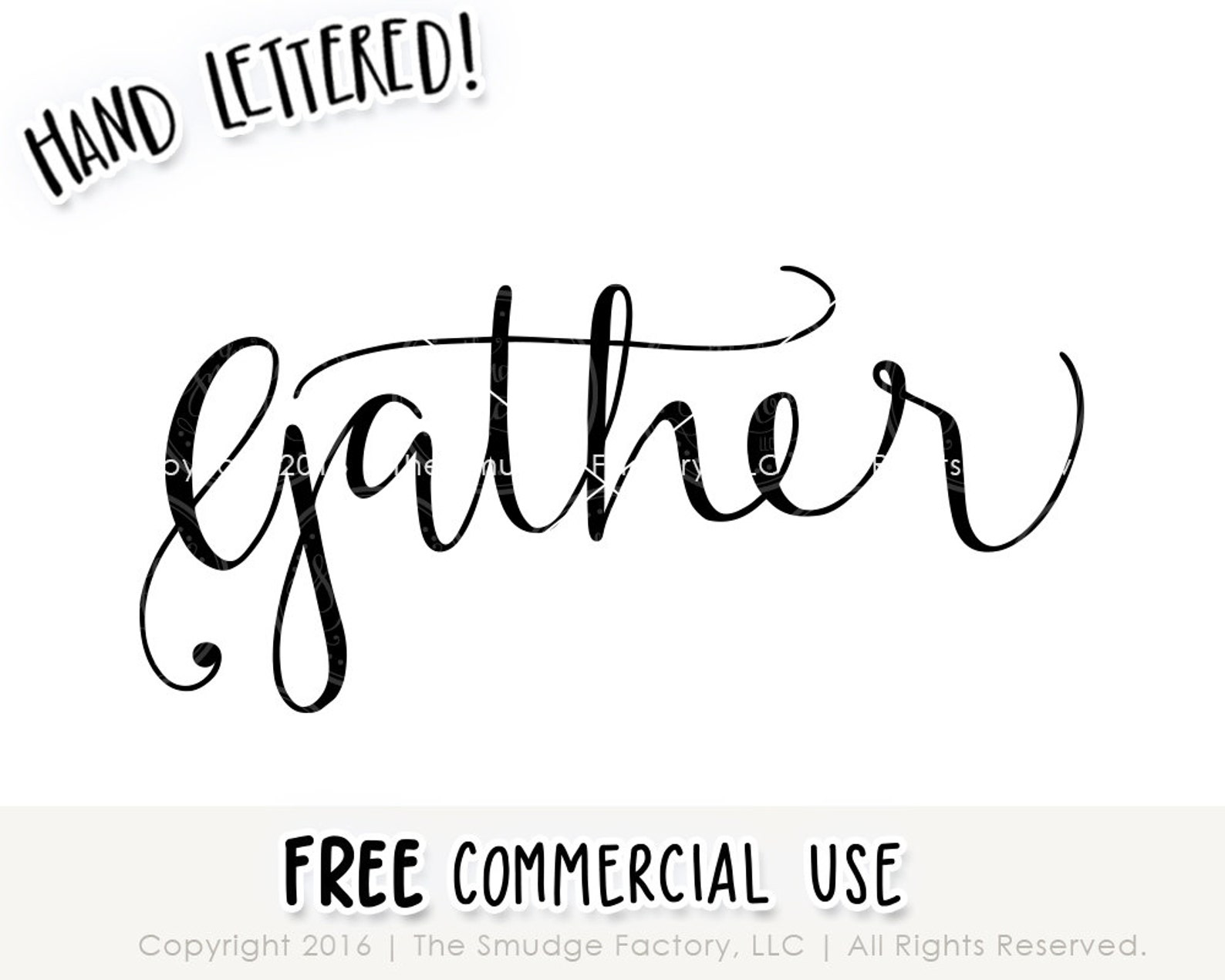 Gather SVG Cut File Handwritten Cutting File Silhouette - Etsy