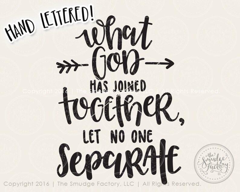 Wedding SVG What God Has Joined Together Let No One - Etsy