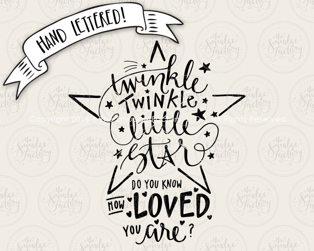 Star SVG Cut File Twinkle Twinkle Little Star Silhouette - Etsy
