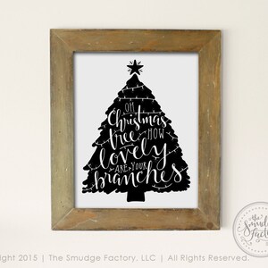 Christmas Tree Printable, Oh Christmas Tree Decoration • Christmas Hand ...
