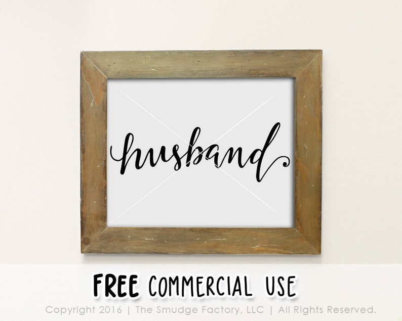 Husband Hand Lettered SVG, Wedding Vector Cut File - Etsy