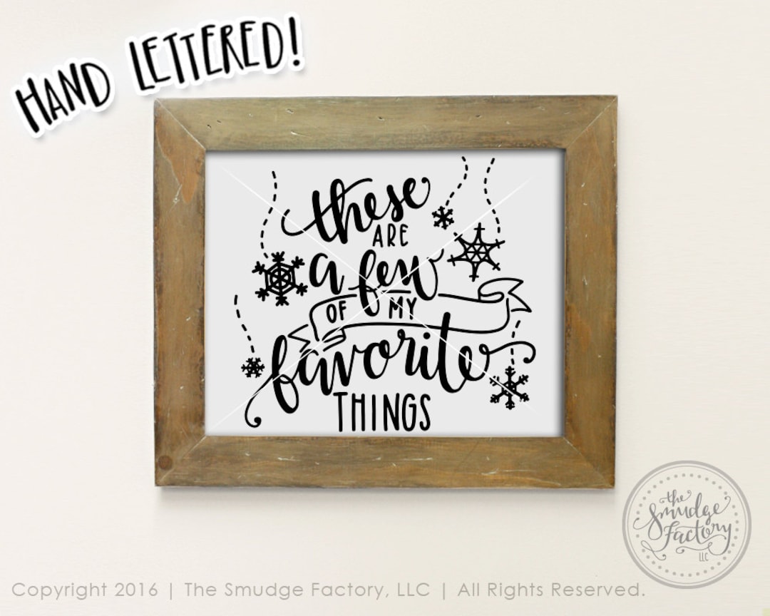 These Are A Few of My Favorite Things Printable, Christmas Vector ...