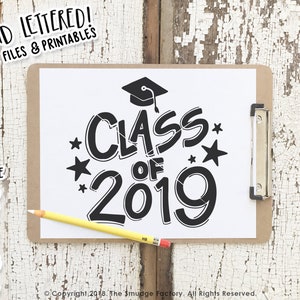 Class of 2019 SVG, Graduate SVG Cut File, Hand Lettered, Silhouette ...