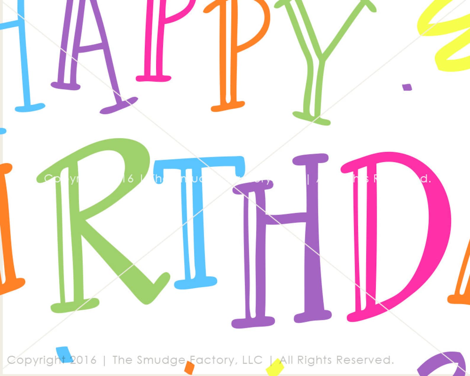 Happy Birthday Printable Decor DIY Birthday Art Print and - Etsy