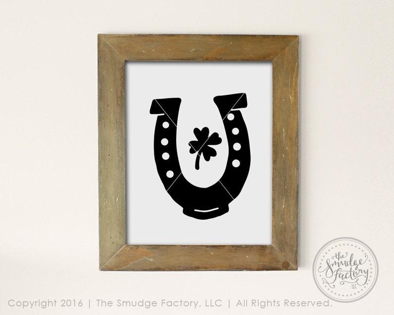 Lucky Horseshoe Printable File St Patrick's Day Clipart | Etsy
