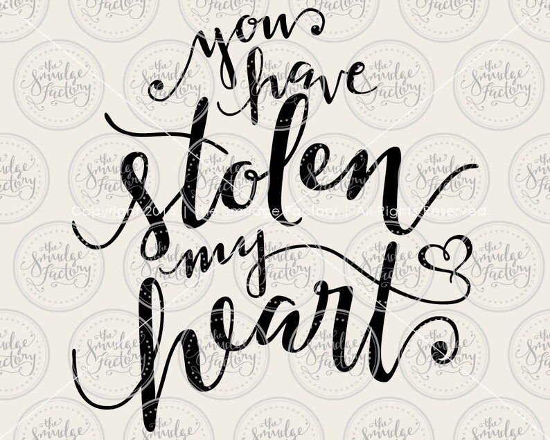 Valentine Print You Have Stolen My Heart Printable Hand | Etsy