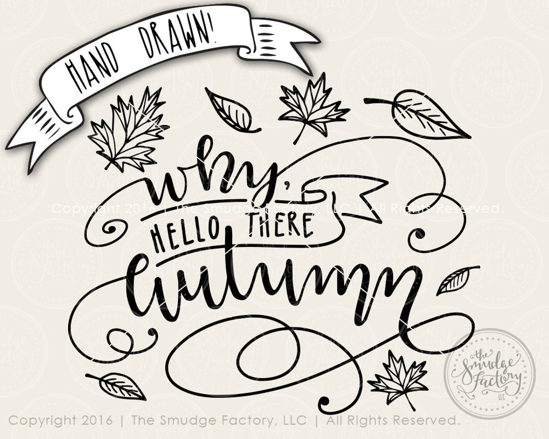 Fall SVG Cut File, Hand Lettered Autumn Quote (digital Download) - Etsy
