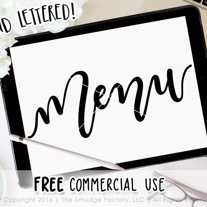 Hand Lettered Menu - Etsy