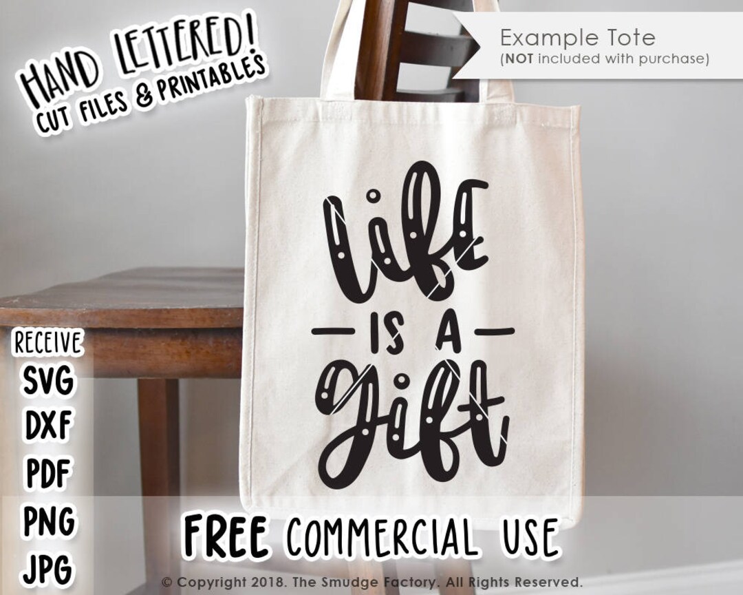 Life is A Gift SVG Cut File, Life SVG, Silhouette Cameo, Cricut Cut ...