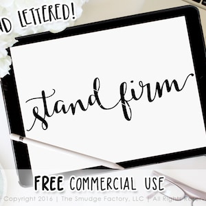 Stand Firm Vector Handwritten Silhouette Calligraphy File - Etsy