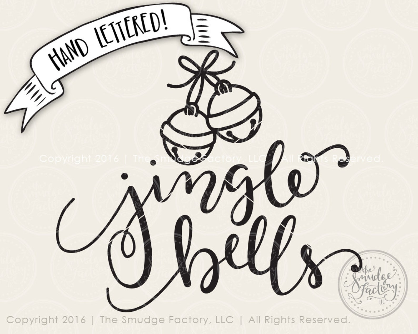 Jingle Bells Printable File Christmas DIY Print Hand Drawn - Etsy