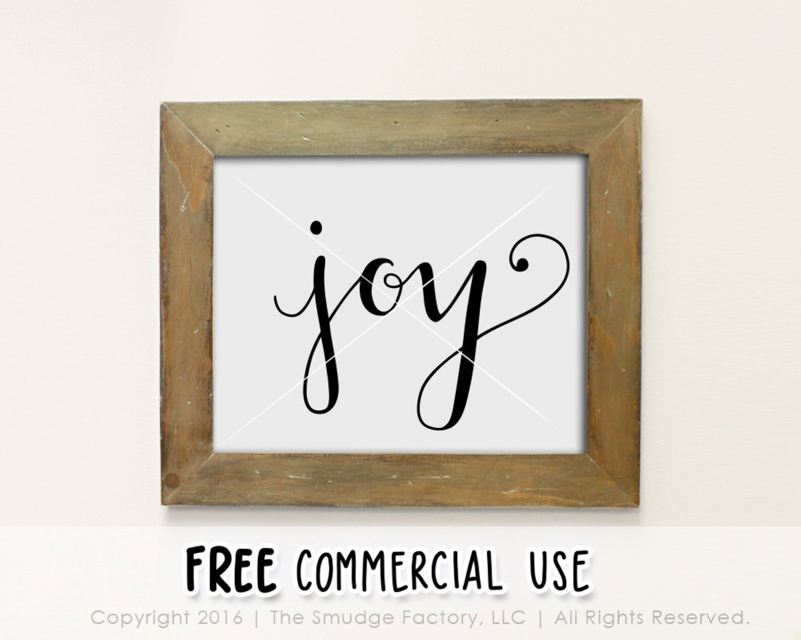 Joy SVG Cut File Hand Lettered Silhouette Cricut - Etsy