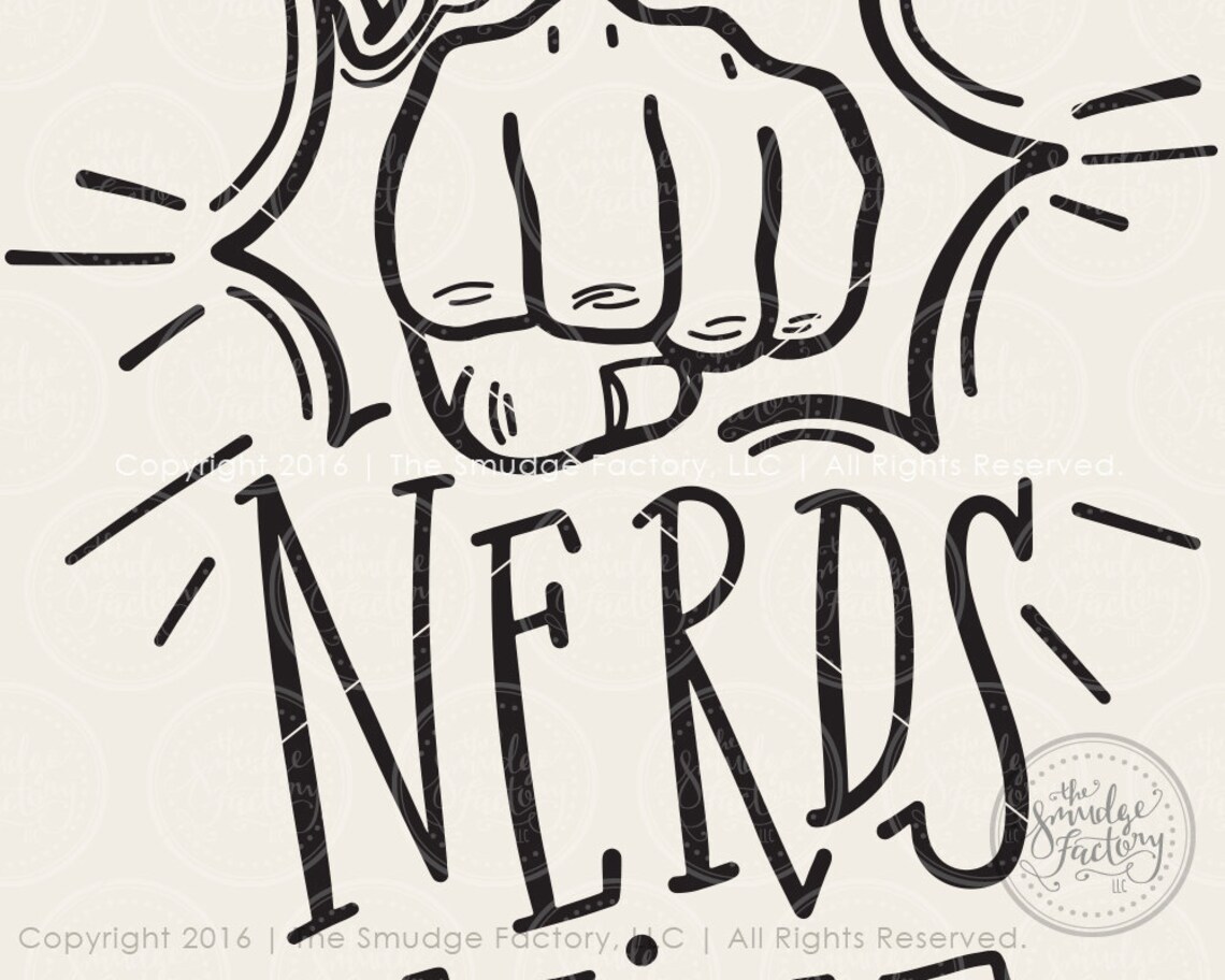 Nerd SVG Cut File Nerds Unite Clipart Hand Drawn Nerd Cut - Etsy