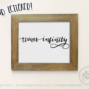 Times Infinity SVG Cut File, Infinite SVG, Hand Lettered, Silhouette ...