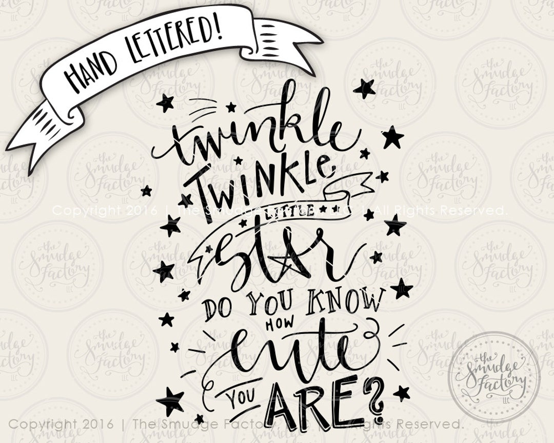 Twinkle Star SVG Cut File, Nursery Art (digital Download) - Etsy