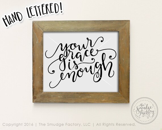 Grace Printable File Your Grace is Enough DIY Print Bible | Etsy
