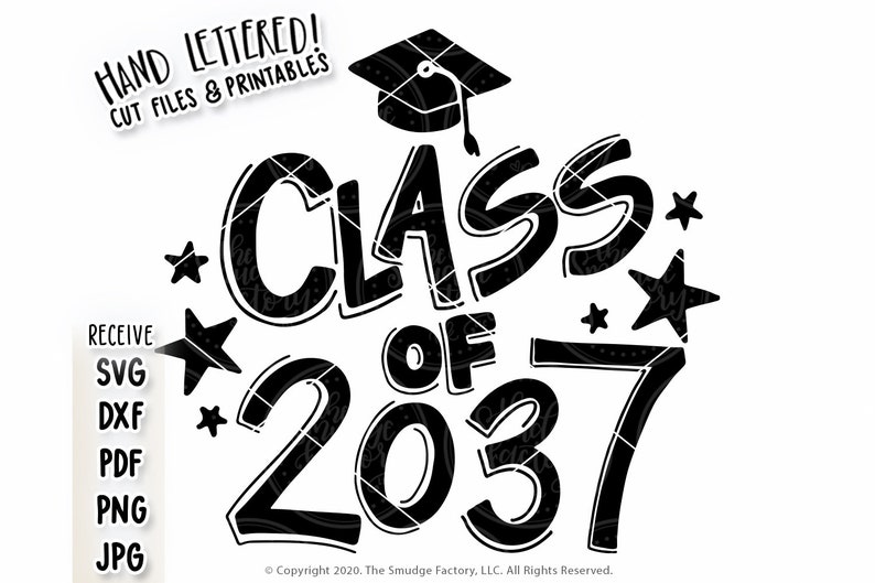 Class of 2037 SVG Kindergarten SVG Cut File Hand Lettered - Etsy UK