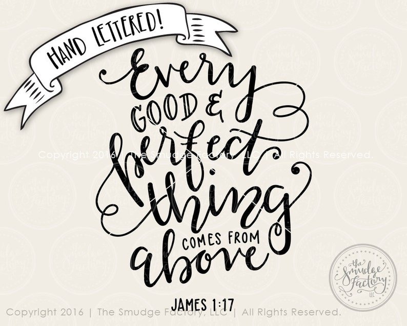 Bible Verse SVG Cut File Every Good & Perfect Thing Comes - Etsy