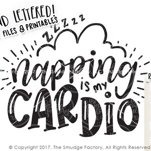 Nap SVG, Napping is My Cardio SVG, Sleepy Baby, Printable, Workout ...