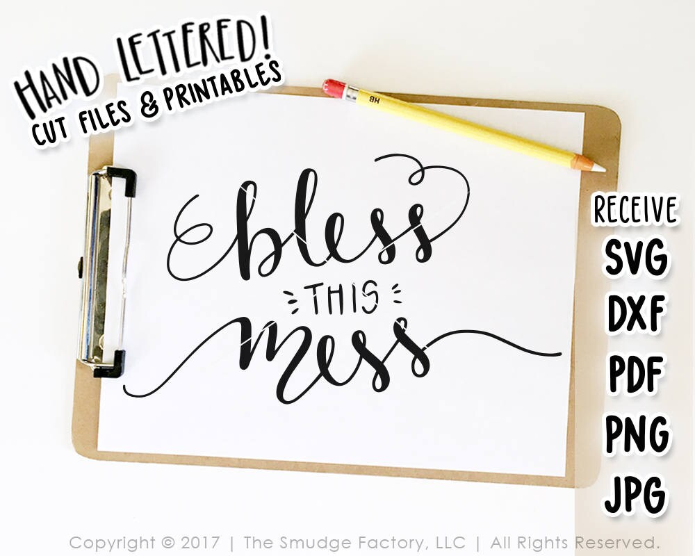 Bless This Mess Printable File Blessing Prayer DIY Print | Etsy