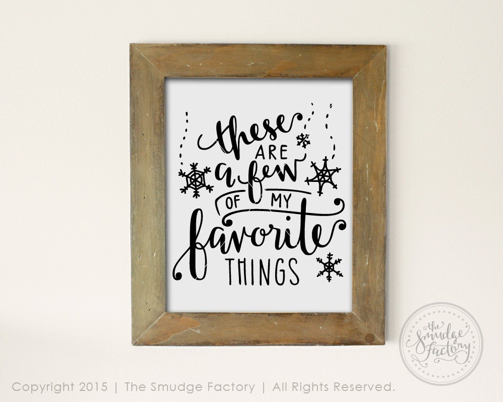 These Are A Few of My Favorite Things SVG, Christmas Snowflakes Cut ...