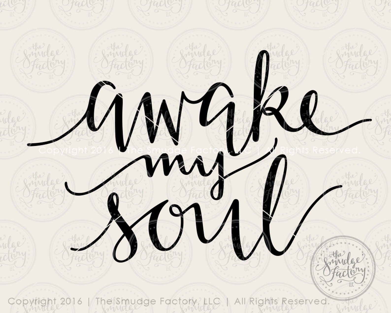 Awake My Soul SVG Cut File Psalm Bible Verse Hand Lettered - Etsy