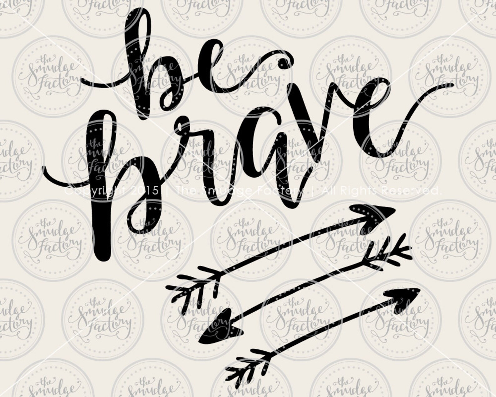 Be Brave SVG Vector Clipart Hand Lettered Silhouette SVG - Etsy