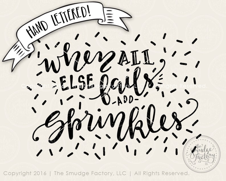 Sprinkles Printable File When All Else Fails Add Sprinkles | Etsy