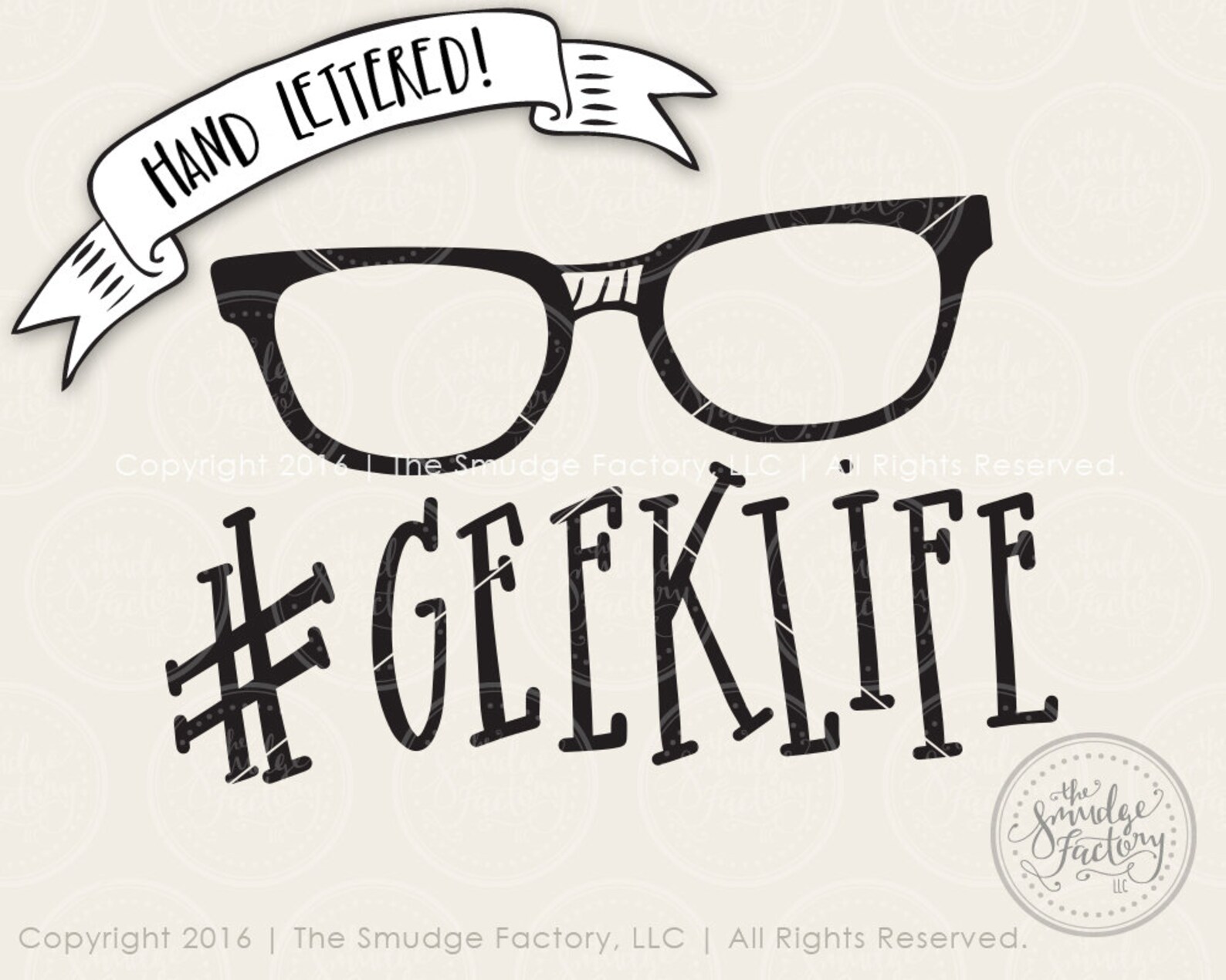 Geek SVG Cut File Geek Life Clipart Hand Drawn Nerd Cut | Etsy