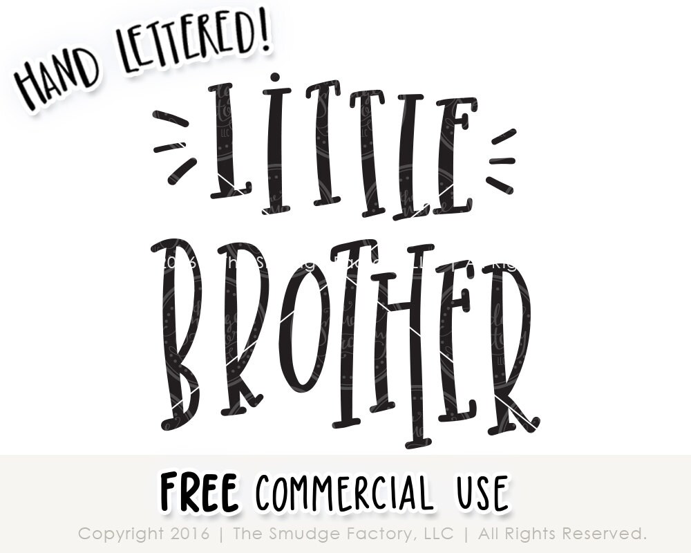 Little Brother SVG Cut File Baby Brother Cutting File Hand | Etsy