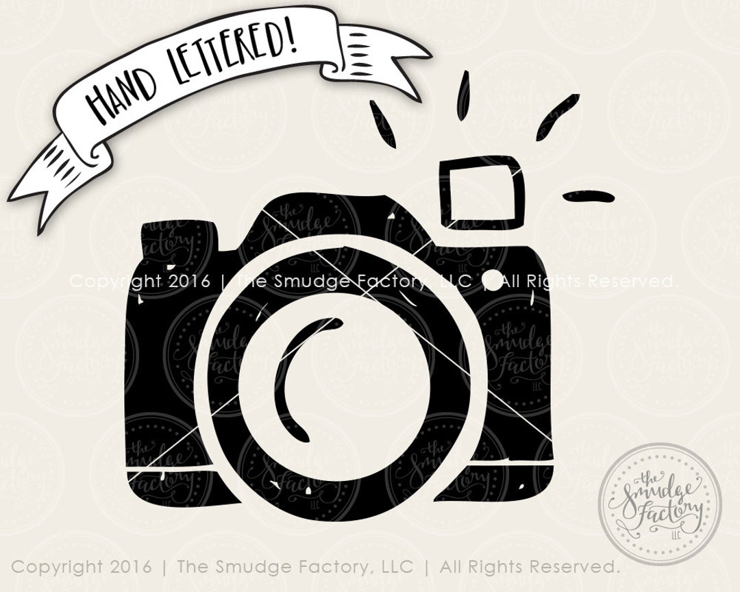 Camera SVG Cut File, Silhouette SVG, Cricut Cutting File, Hand Drawn ...