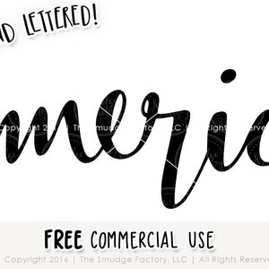 America SVG Cut File, Hand Lettered Vector (instant Download) - Etsy