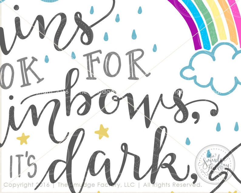 Rainbow Printable File When It Rains Look for Rainbows When - Etsy