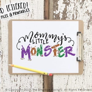 Mommy's Little Monster Printable File, Halloween Clipart, Halloween ...