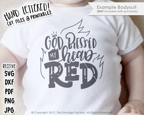 Red Head SVG Cut File Ginger Cutting File God Blessed My | Etsy France