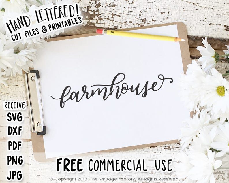 Hand Lettered Farmhouse SVG, Country Printable (digital Download) - Etsy