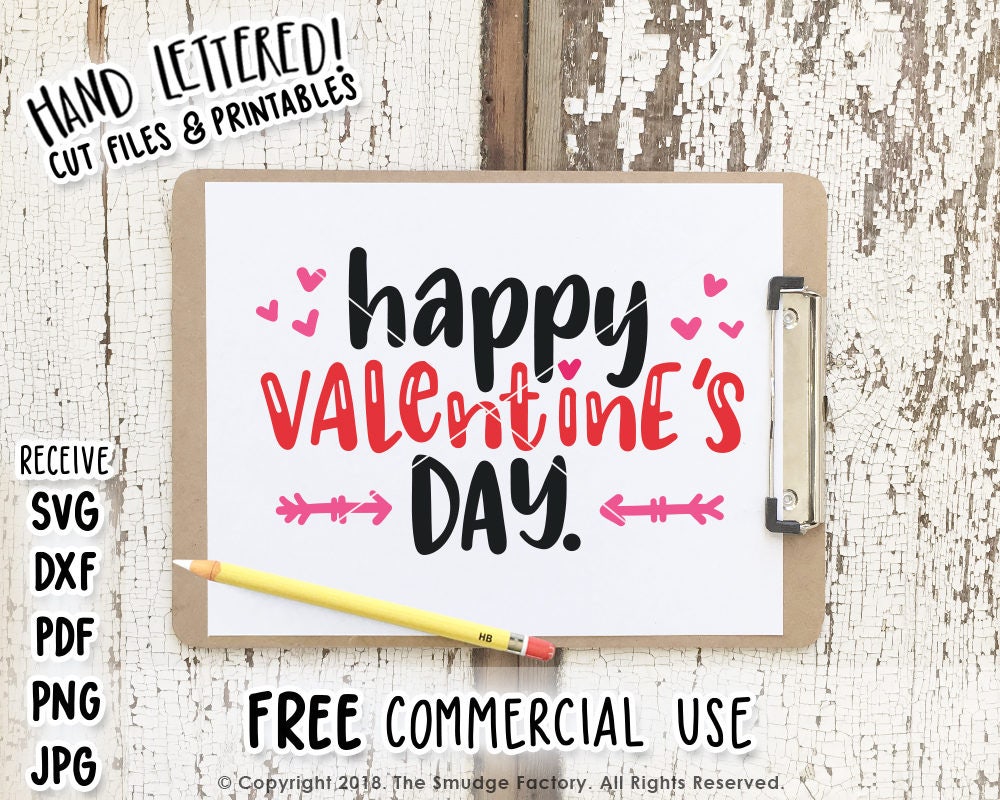 Valentine SVG Cut File Happy Valentine's Day Love SVG | Etsy