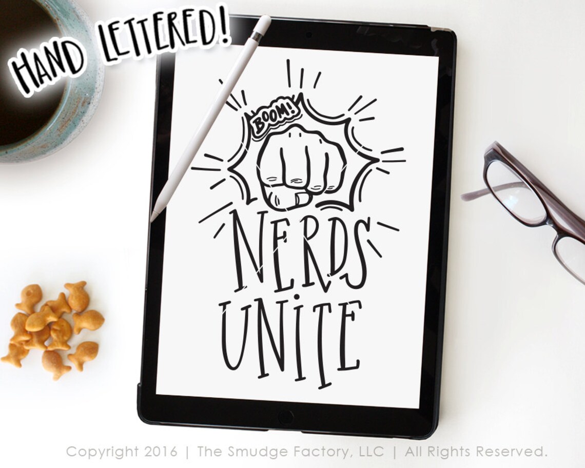 Nerd SVG Cut File Nerds Unite Clipart Hand Drawn Nerd Cut - Etsy