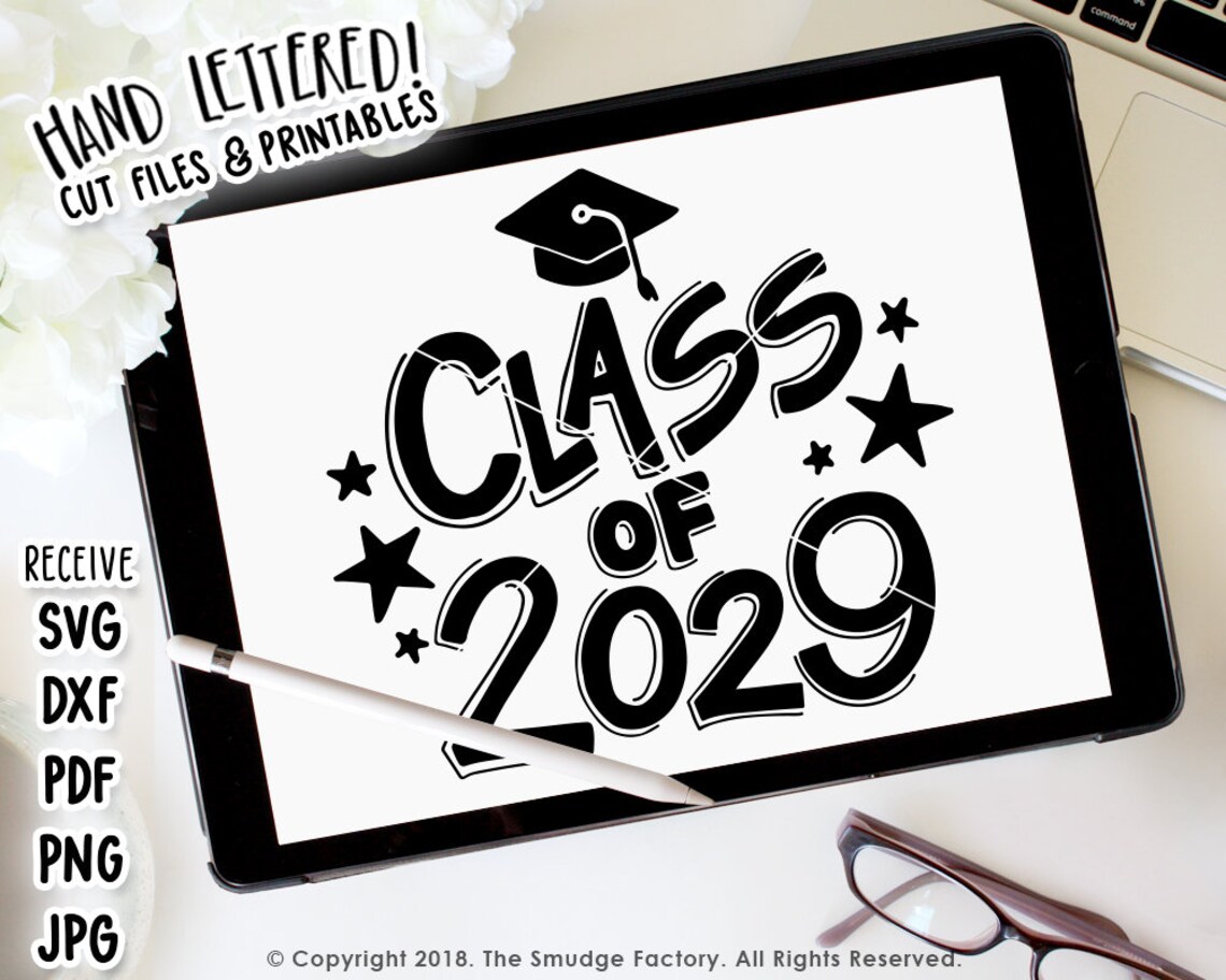 Class of 2029 SVG Kindergarten SVG Cut File Hand Lettered - Etsy