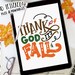 Fall Printable File, Thank God It's Fall, Hello October, Hand Lettered ...
