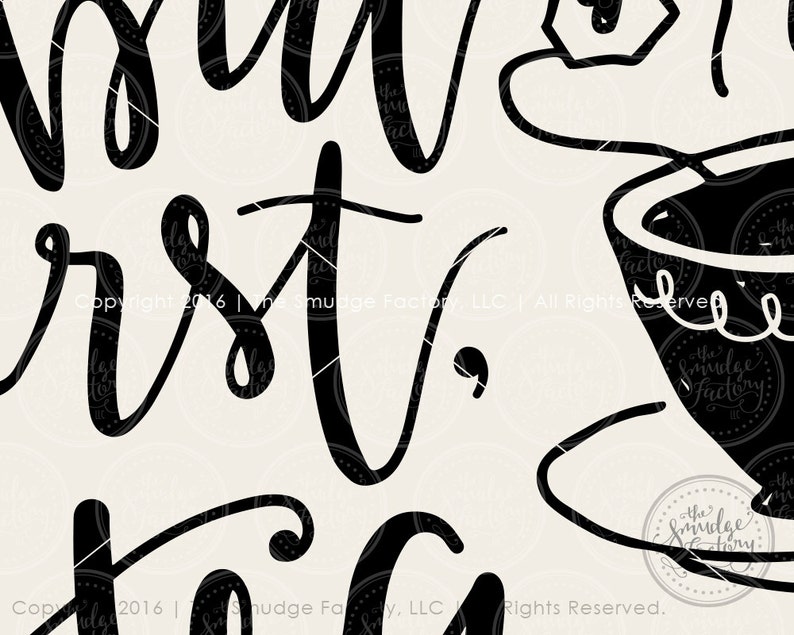 But First Tea SVG Cut File Tea Cutting File Tea Cup SVG | Etsy