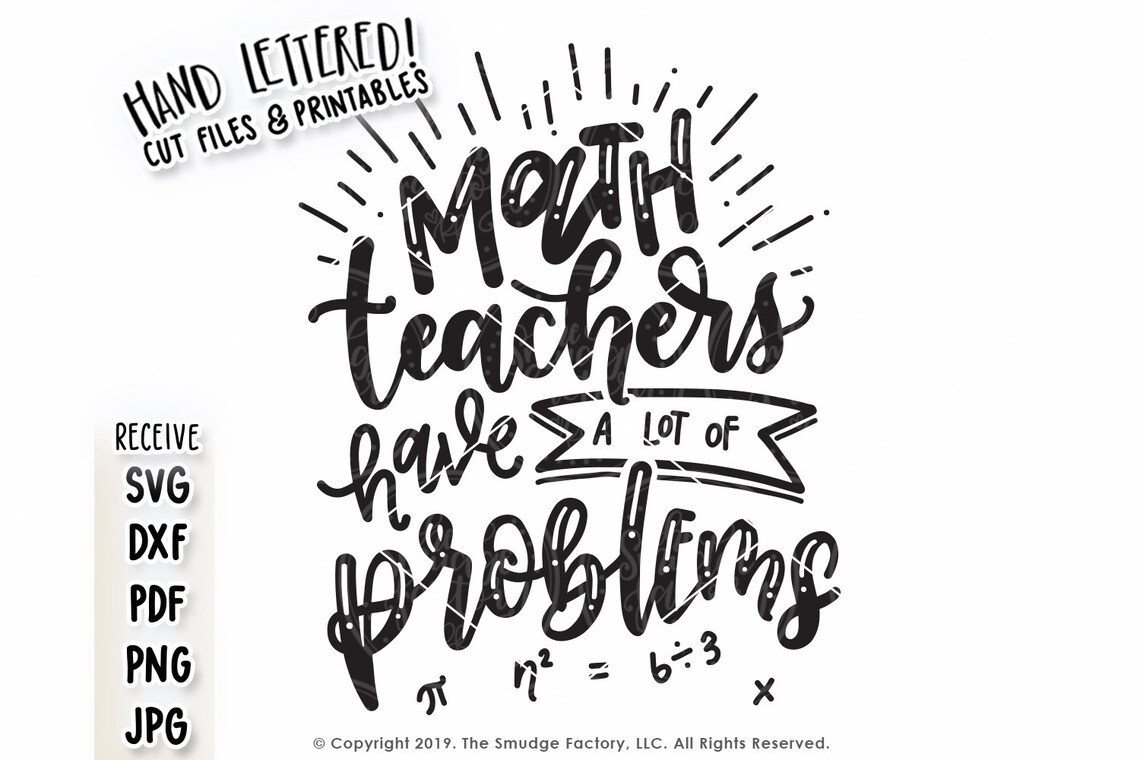 Math SVG Cut File Math Teachers Have A Lot of Problems SVG - Etsy