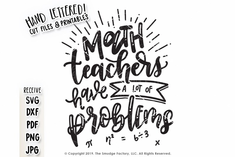Math SVG Cut File Math Teachers Have A Lot of Problems SVG - Etsy