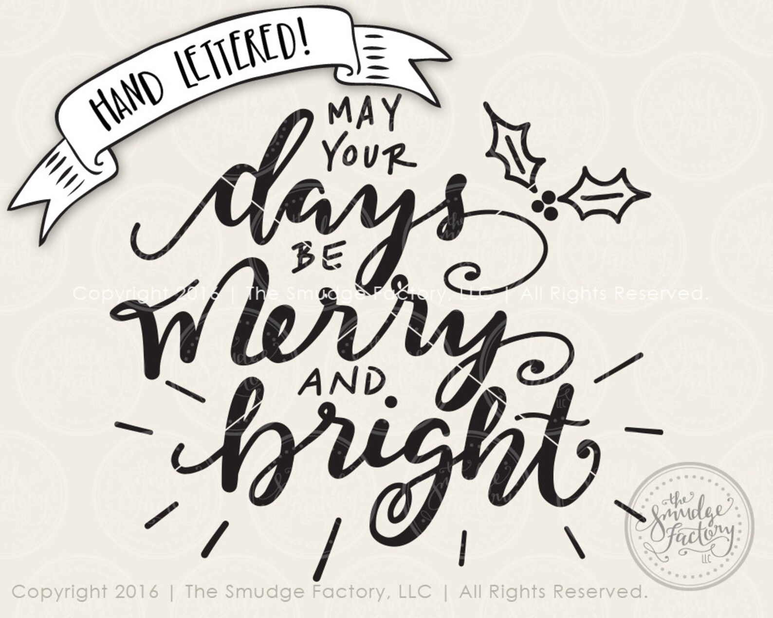 May Your Days Be Merry and Bright Printable Christmas Vector - Etsy