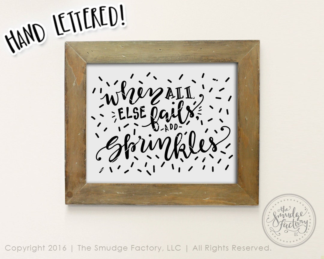 Sprinkles Printable File, When All Else Fails, Add Sprinkles DIY Print ...