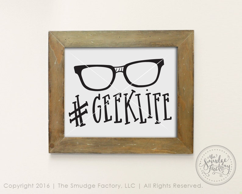 Geek SVG Cut File Geek Life Clipart Hand Drawn Nerd Cut - Etsy