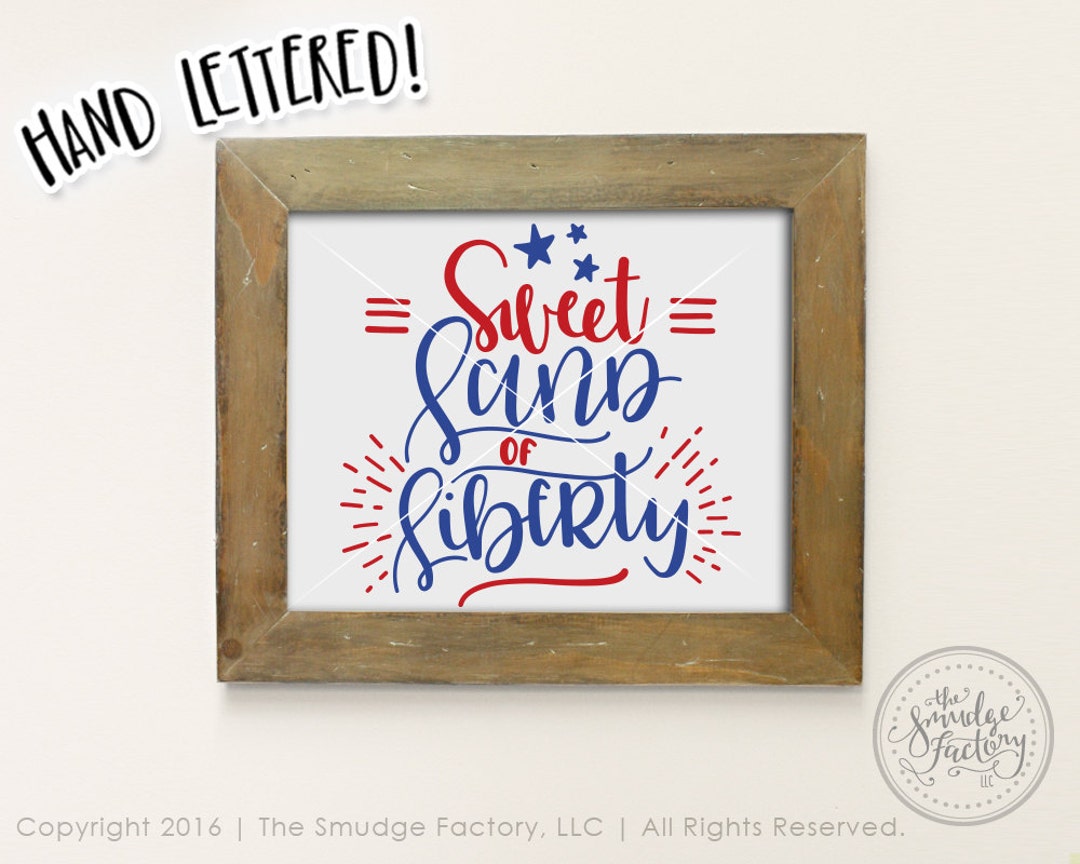 Patriotic Printable File, Sweet Land of Liberty Print, Land of the Free ...