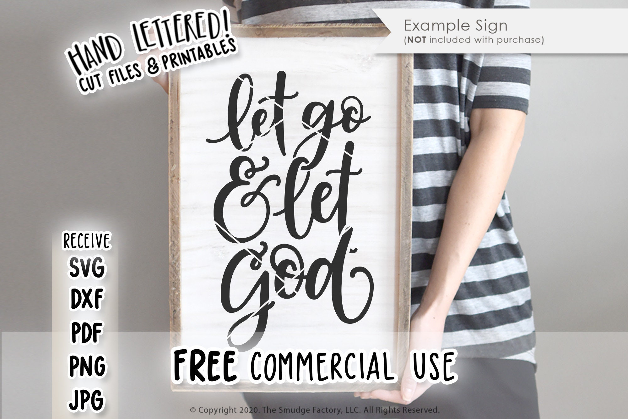 Let Go & Let God SVG Cut File God Printable Christian Hand | Etsy